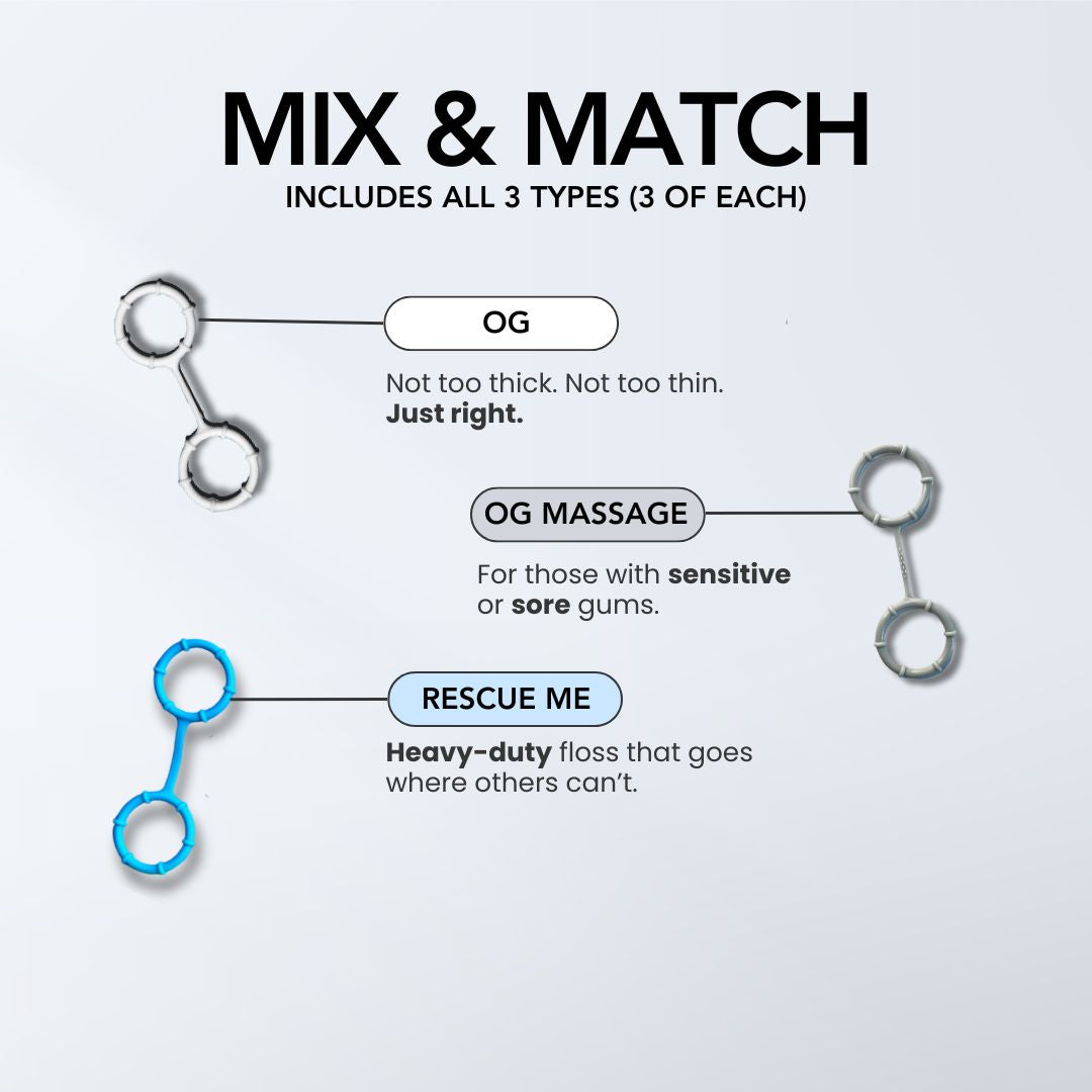 Simply-Floss™: Reusable Silicone Floss Set for All Ages | Gentle ...